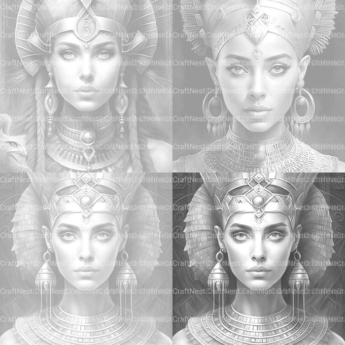 Ancient Egypt Queen Coloring Book