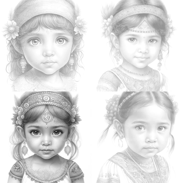Maya Girl Coloring Book