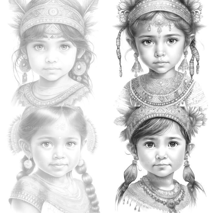 Maya Girl Coloring Book