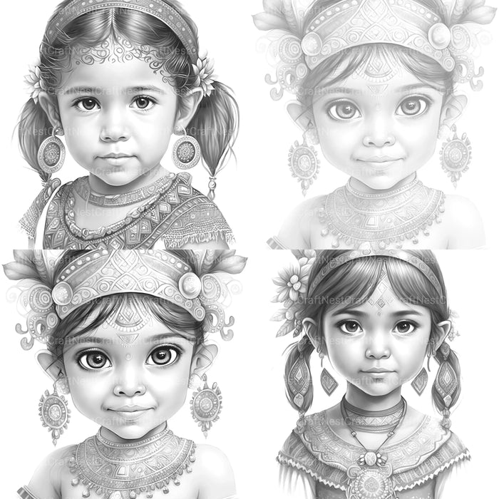 Maya Girl Coloring Book