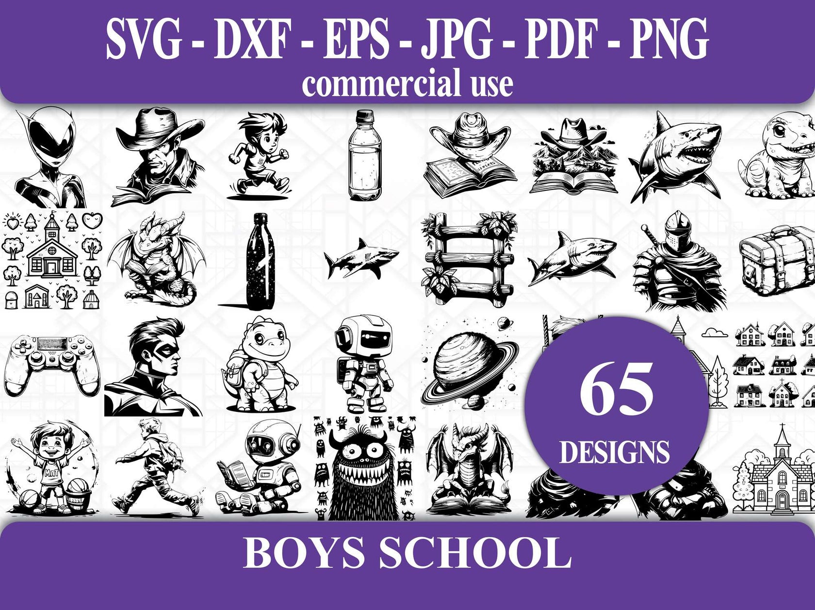 Boys Back To School SVG Bundle