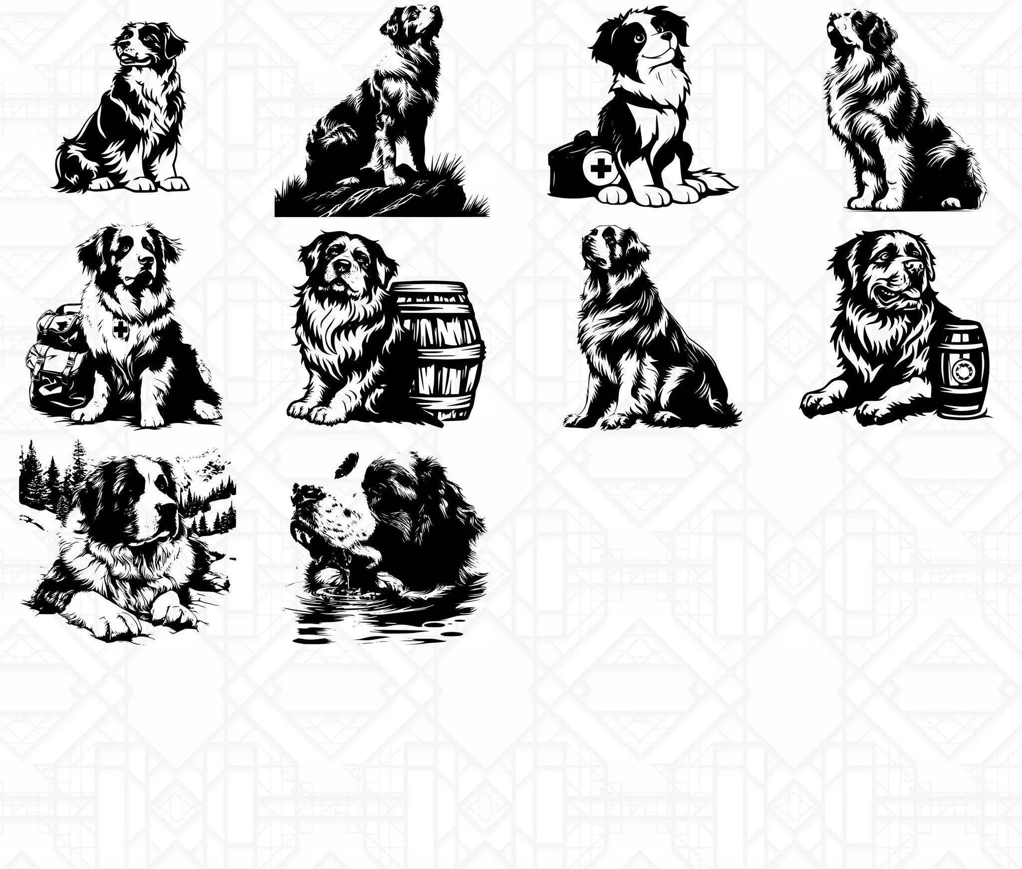 Saint Bernard SVG Bundle