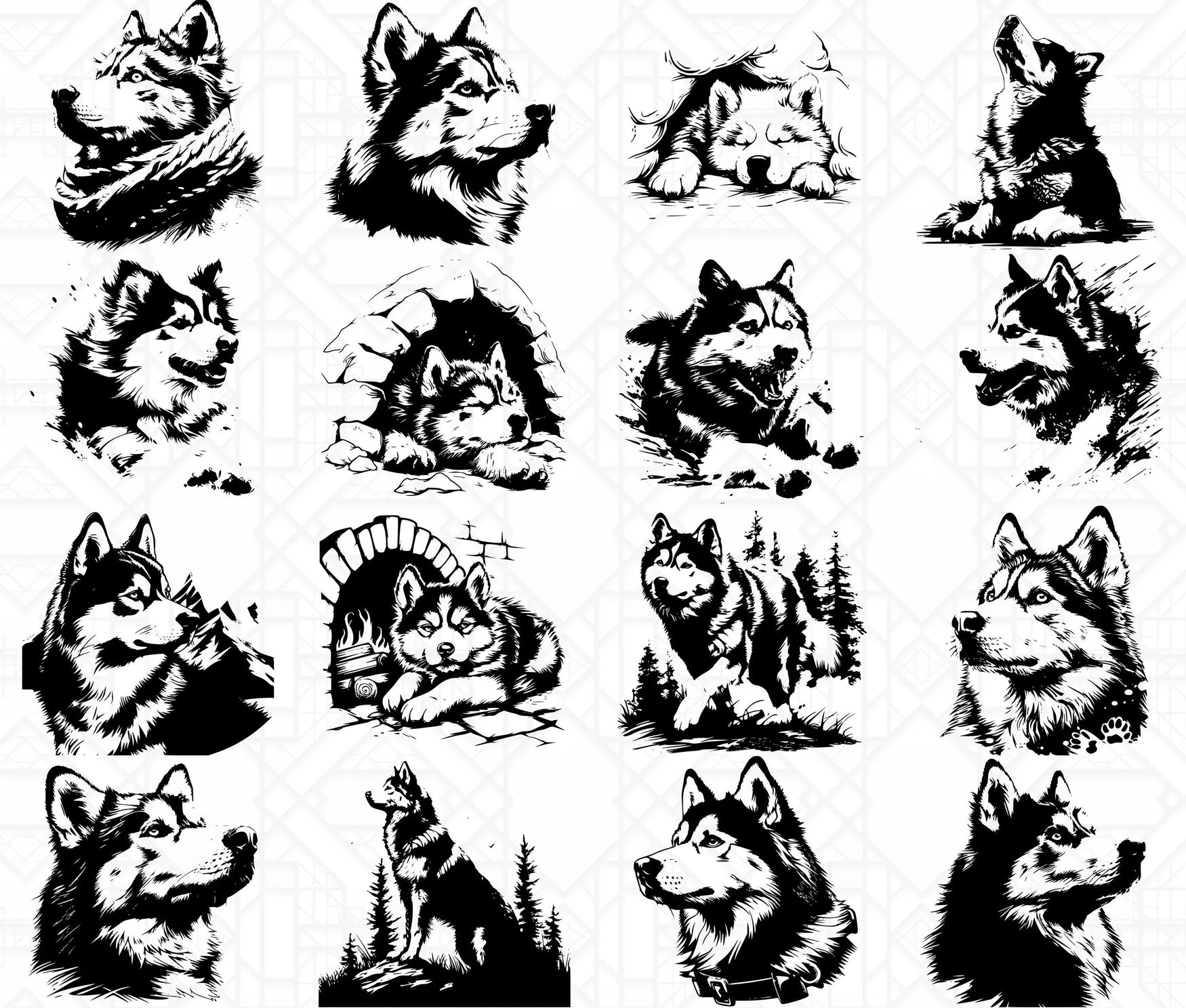 Siberian Husky SVG Bundle