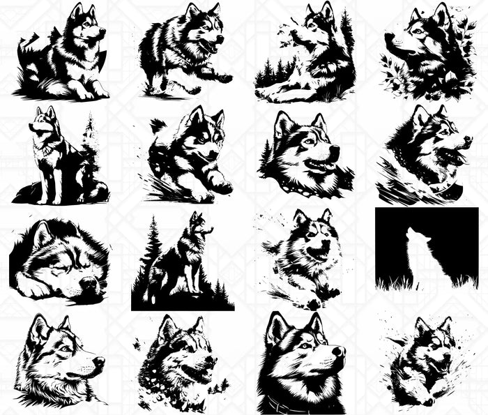 Siberian Husky SVG Bundle