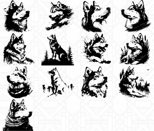 Siberian Husky SVG Bundle