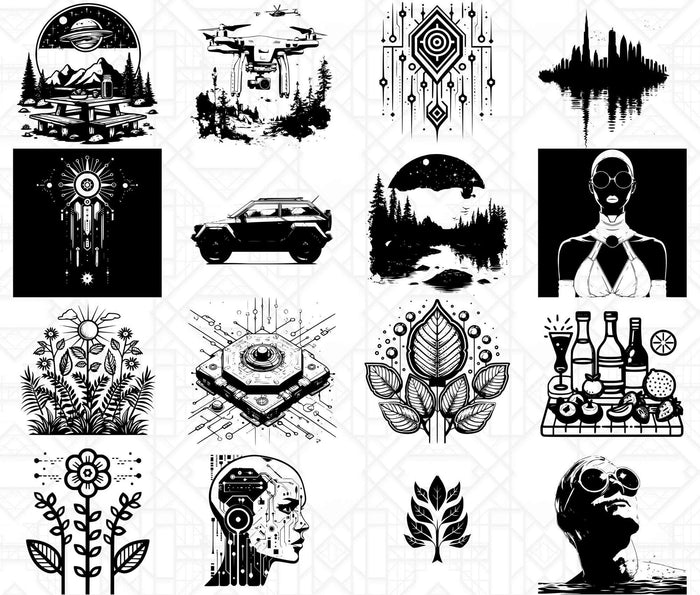 Futuristic Summer SVG Bundle