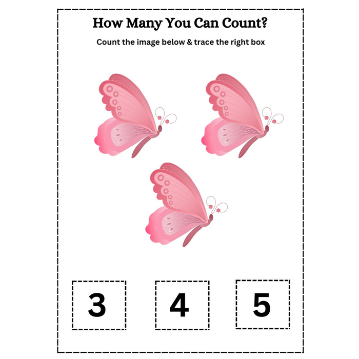 How Many Count and Trace Worksheets