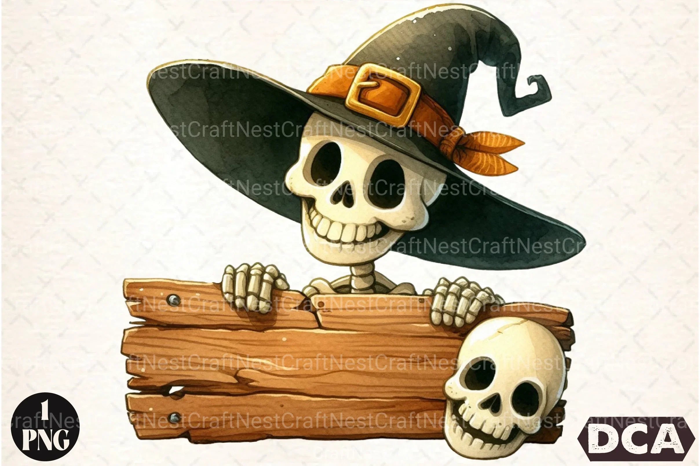 Funny Skeleton Peeking Clipart Bundle