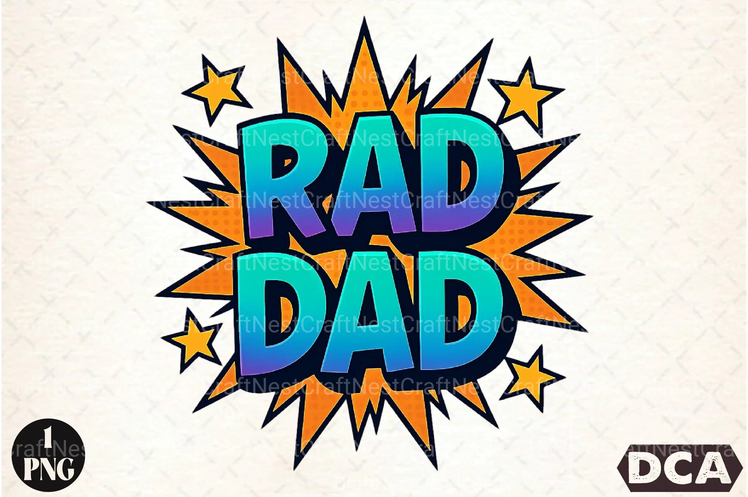 Rad Dad Comic Style Clipart Bundle