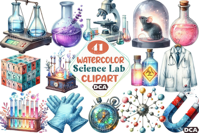Science Lab Clipart Bundle