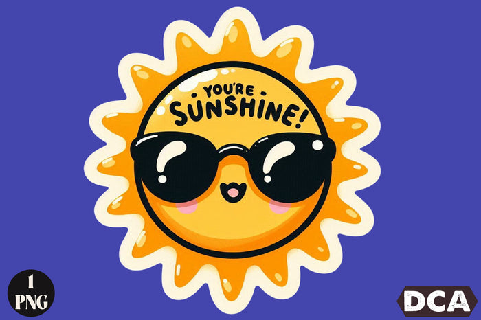 Funny Sunshine Sticker Clipart Bundle