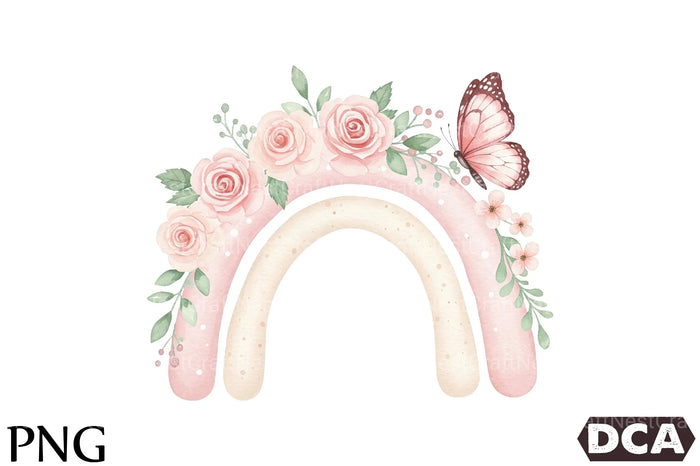 Pastel Rainbow Clipart Bundle