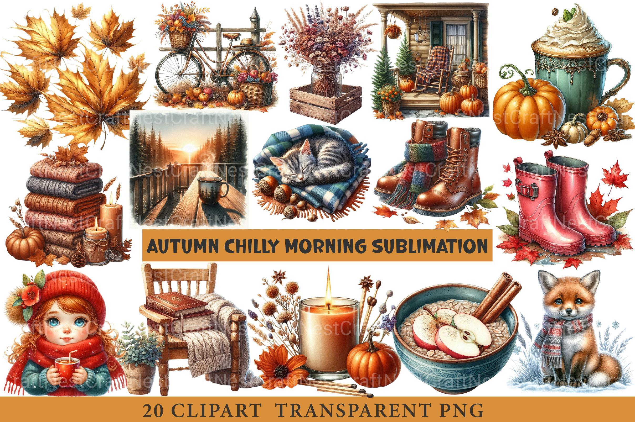 Autumn Chilly Morning Clipart