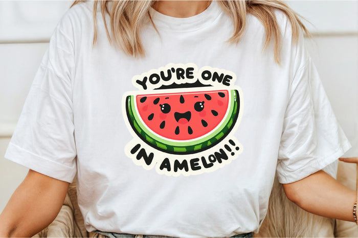 Funny You're One In A Melon Sticker Clipart Bundle