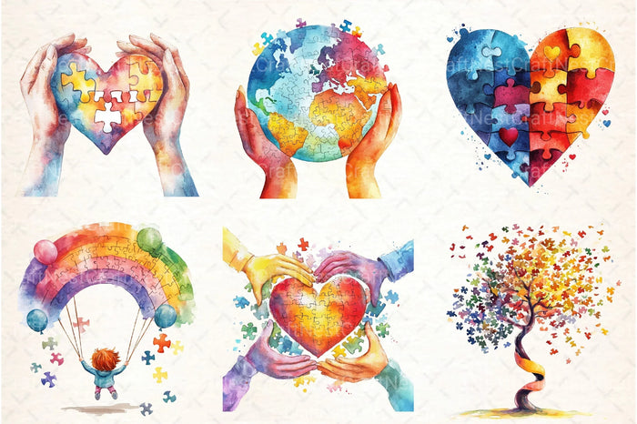 Autism Awareness Clipart Bundle