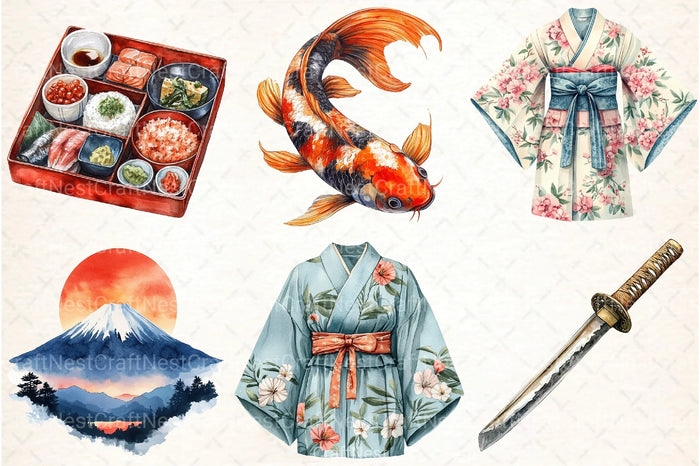 Japanese Culture Clipart Bundle