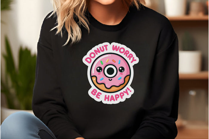 Funny 'Don't Worry Be Happy' Sticker Clipart Bundle