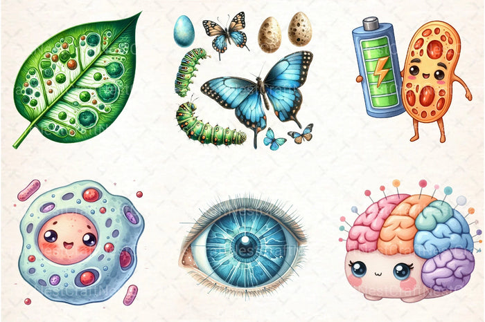 Biology Clipart Bundle for Educational Use