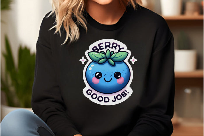 Funny Berry Good Job Sticker Clipart Bundle