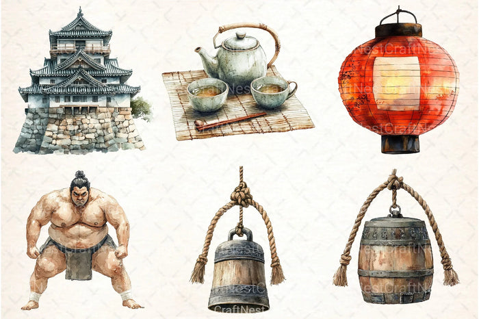 Japanese Culture Clipart Bundle