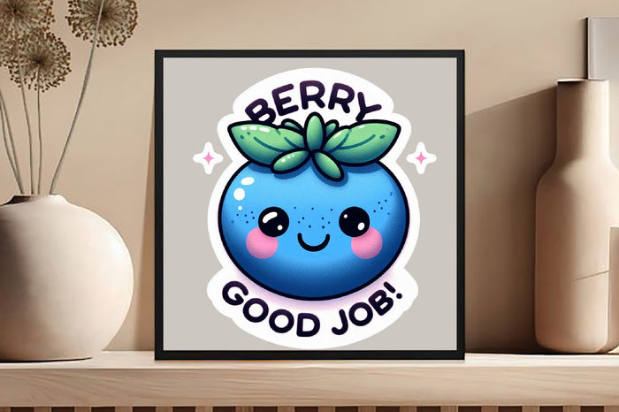 Funny Berry Good Job Sticker Clipart Bundle
