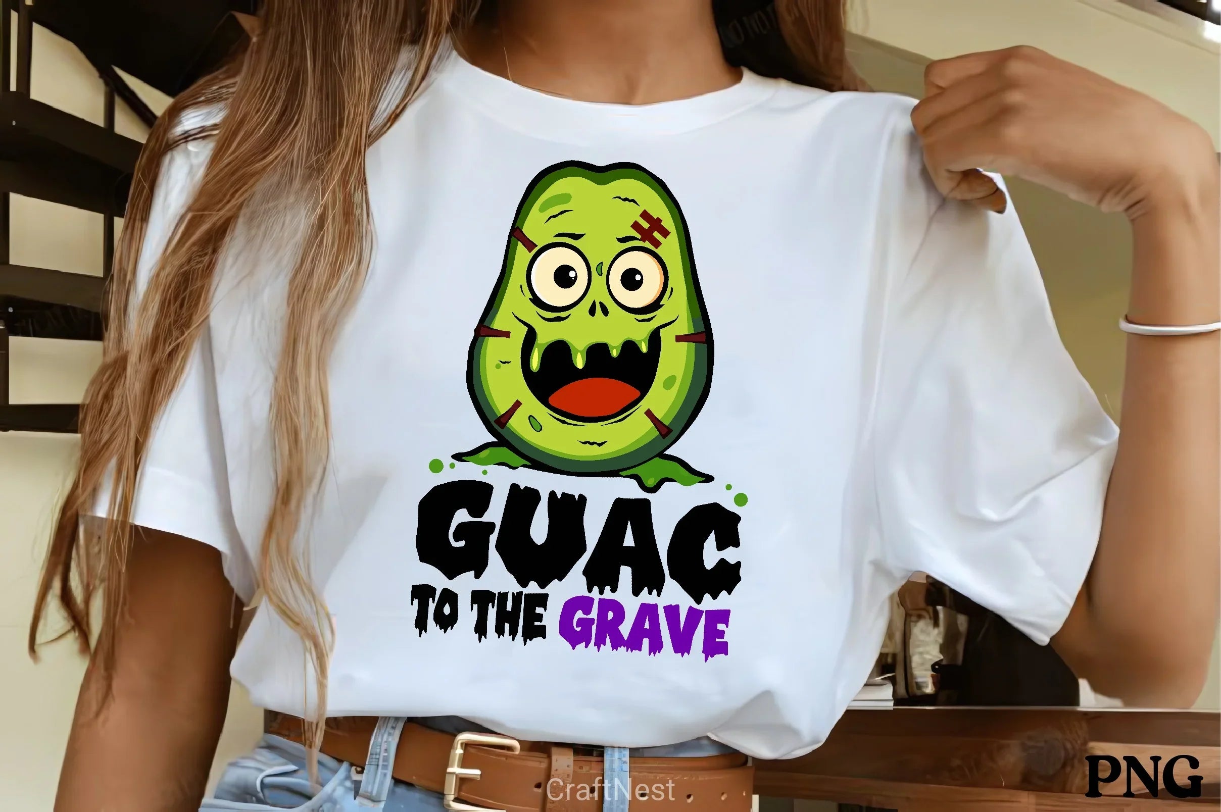 Zombie Avocado Halloween Clipart Bundle