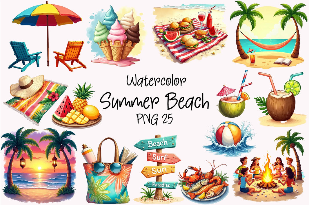 Summer Clipart | Seasonal Graphics for Projects