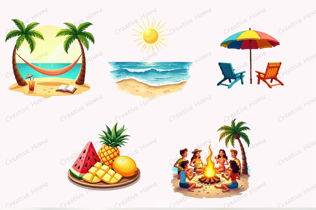 Summer Clipart | Seasonal Graphics for Projects