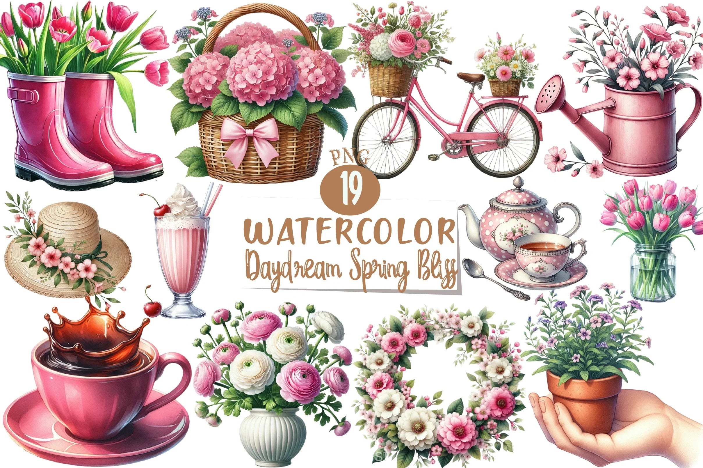 Daydream Spring Bliss Clipart Bundle