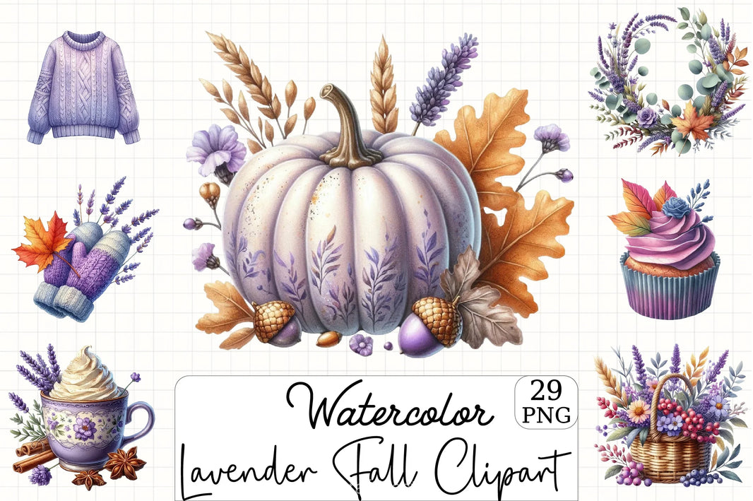 Fall Flowers Clipart | Autumn Floral Bundles