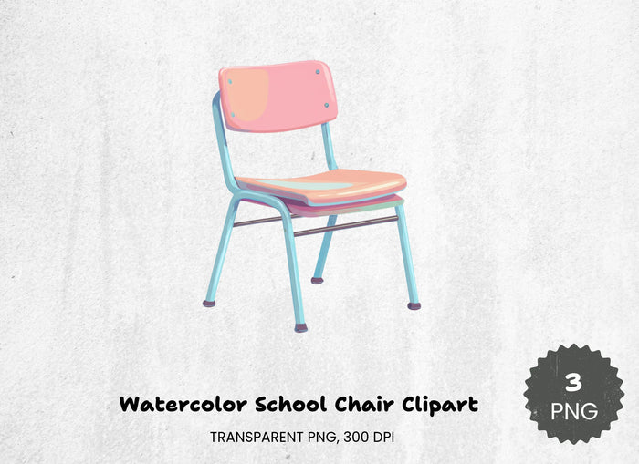 School Chair Clipart Bundle