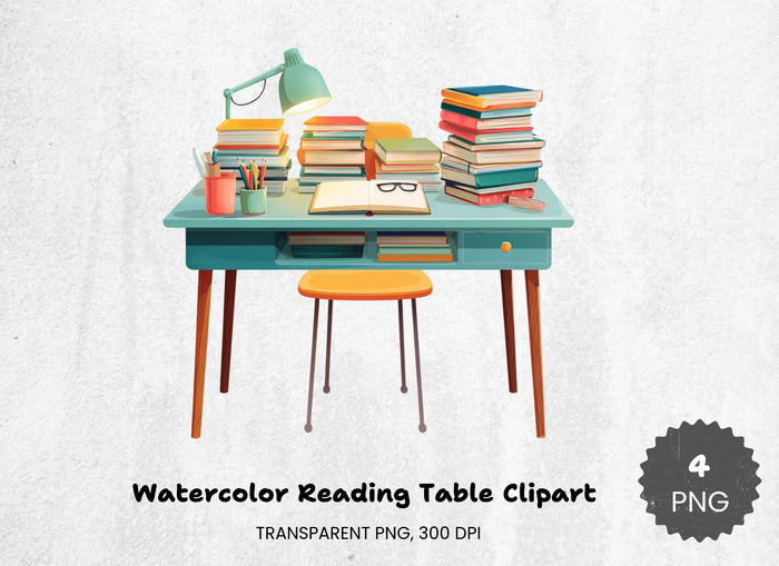 Reading Table Clipart Bundle