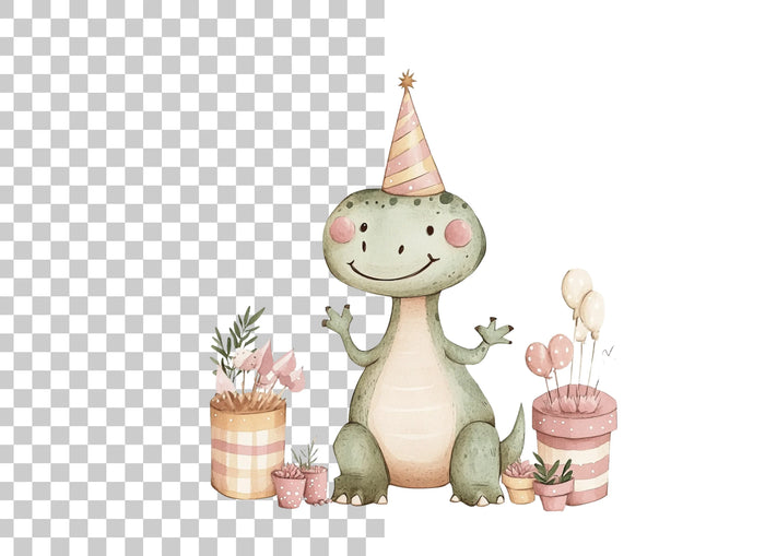 Sweet Baby Dinosaur Party Clipart Bundle
