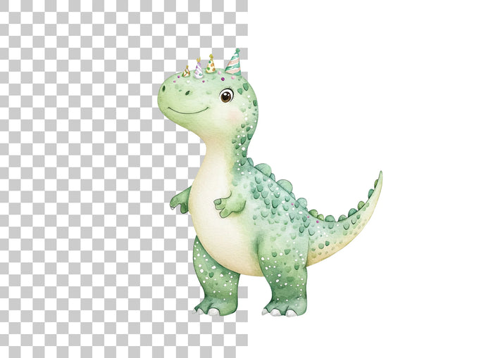 Cute Dinosaur Birthday Party Clipart Bundle