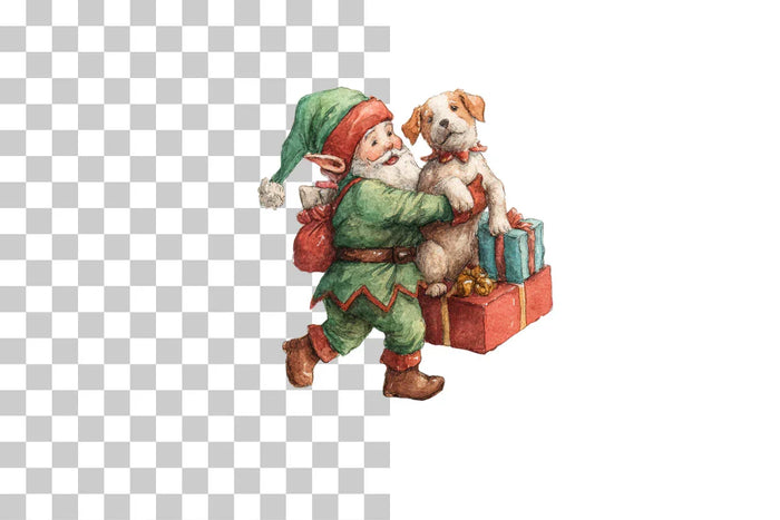 Santa and Dog Clipart Bundle