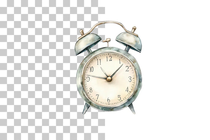 Vintage Alarm Clock Clipart Bundle