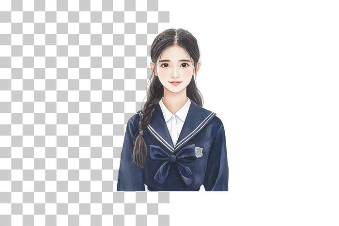 School Girl Uniform Clipart Bundle