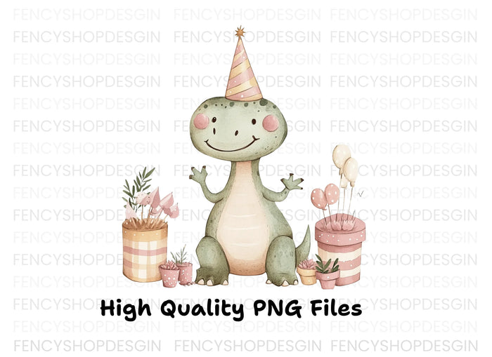 Sweet Baby Dinosaur Party Clipart Bundle