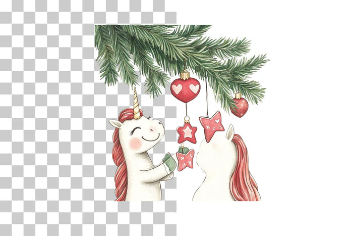 Holiday Unicorn Clipart Bundle