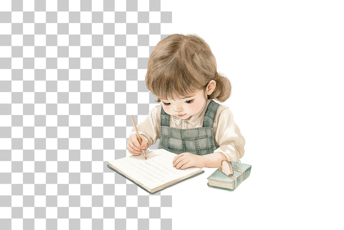 School Boy Studying Clipart Bundle