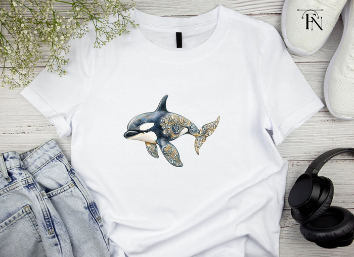 Elegant Orca Whale Clipart Bundle