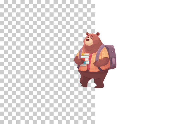 Bear Going to School Clipart Bundle