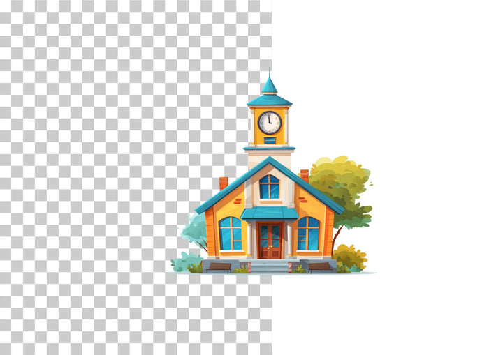 School Building Clipart Bundle