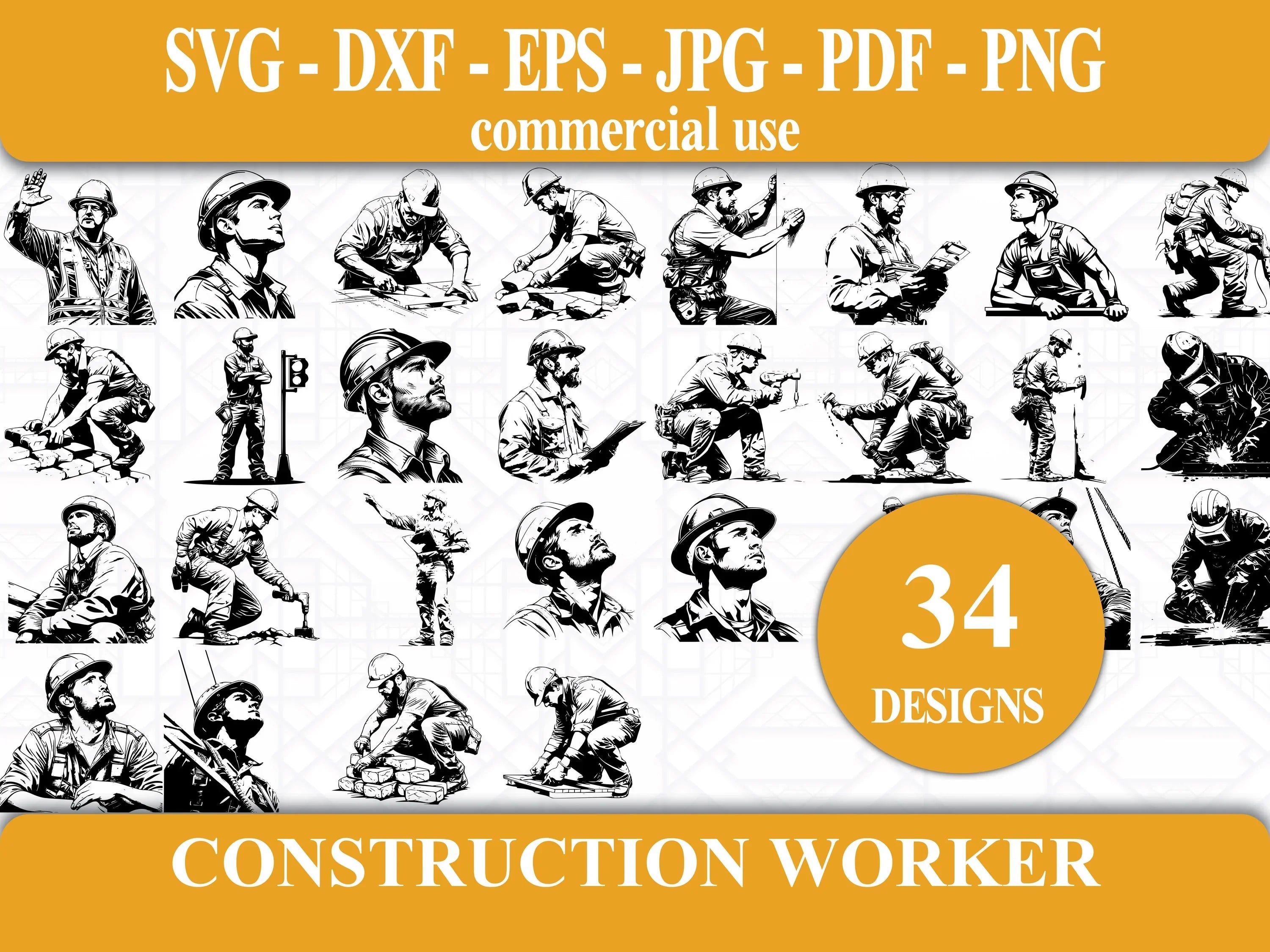 Construction Worker SVG Bundle